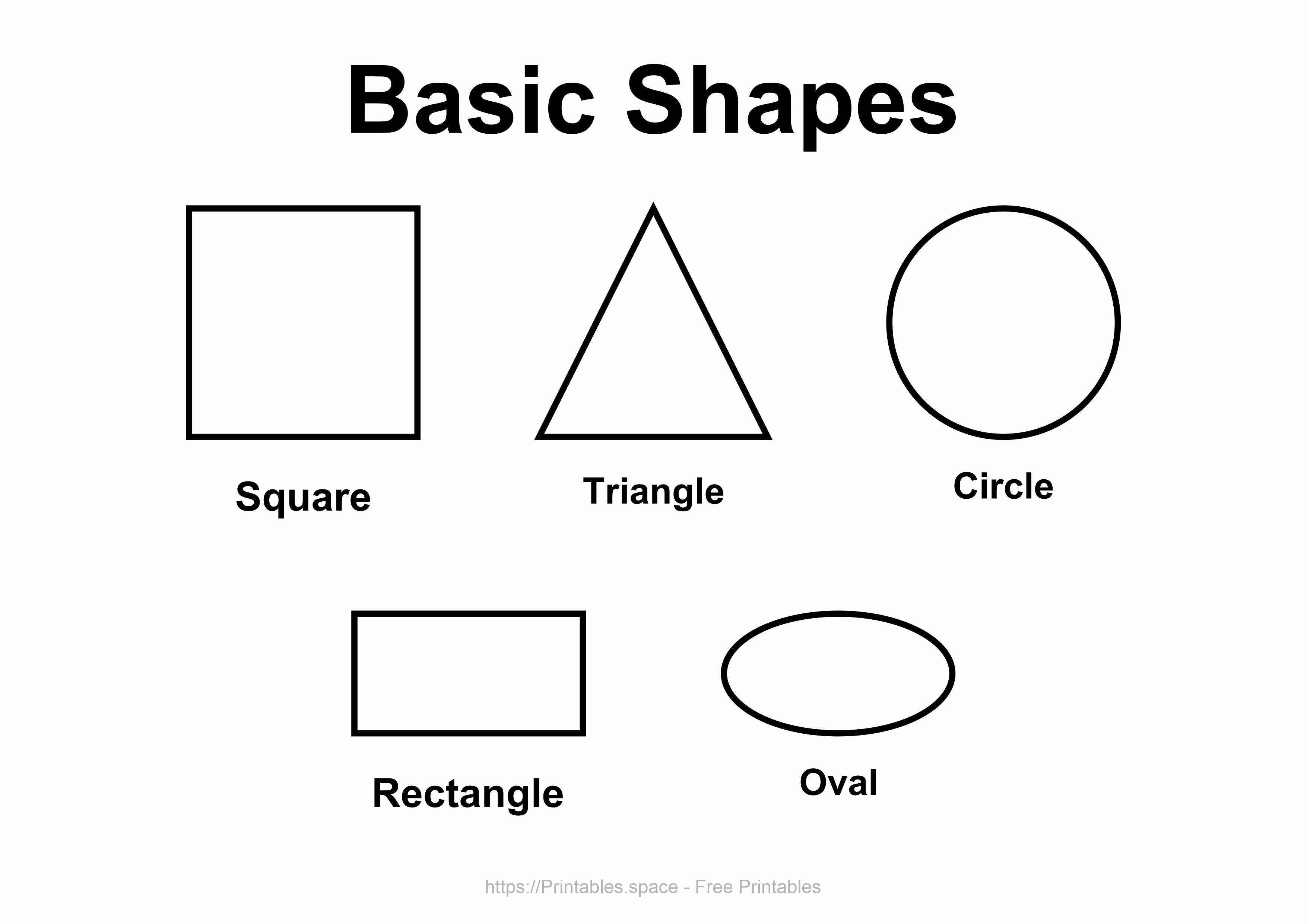 5 Basic Shapes Chart Free Printables
