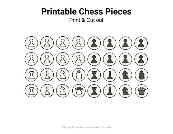 Printable Chess Pieces - Free Printables