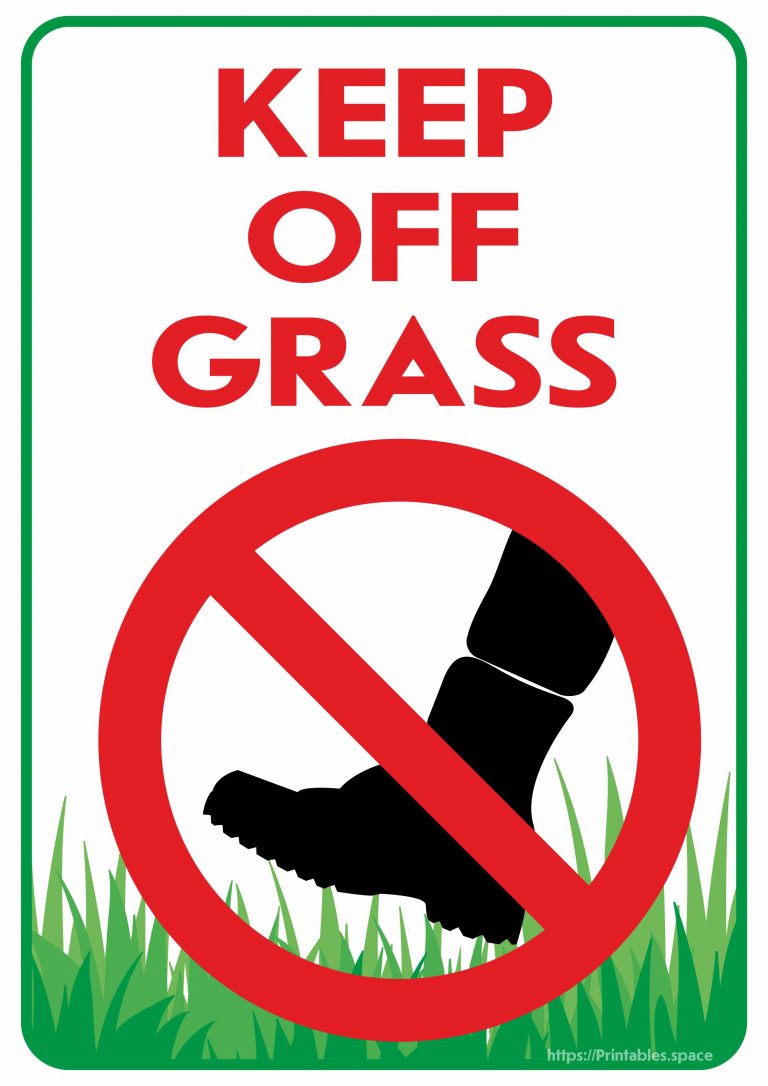 Keep Off Grass Sign – Free Printables