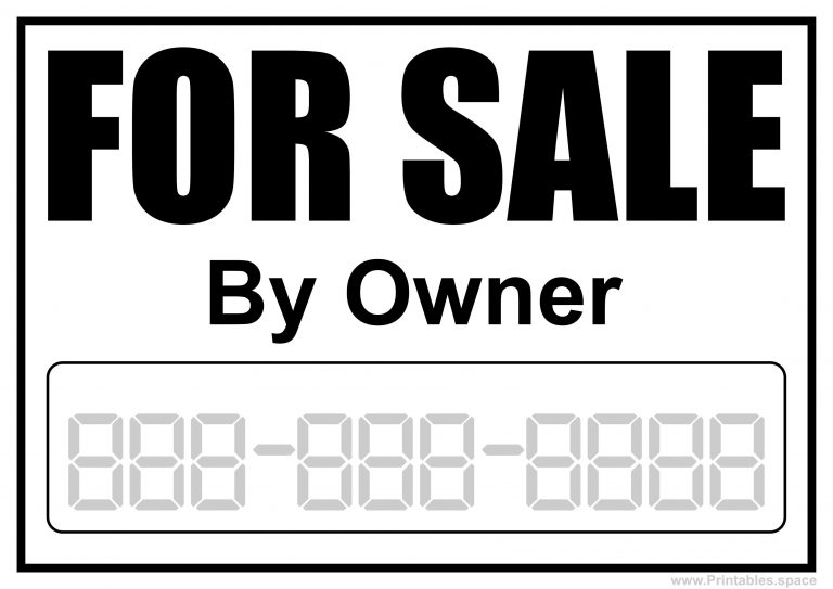 For Sale Signs – Free Printables