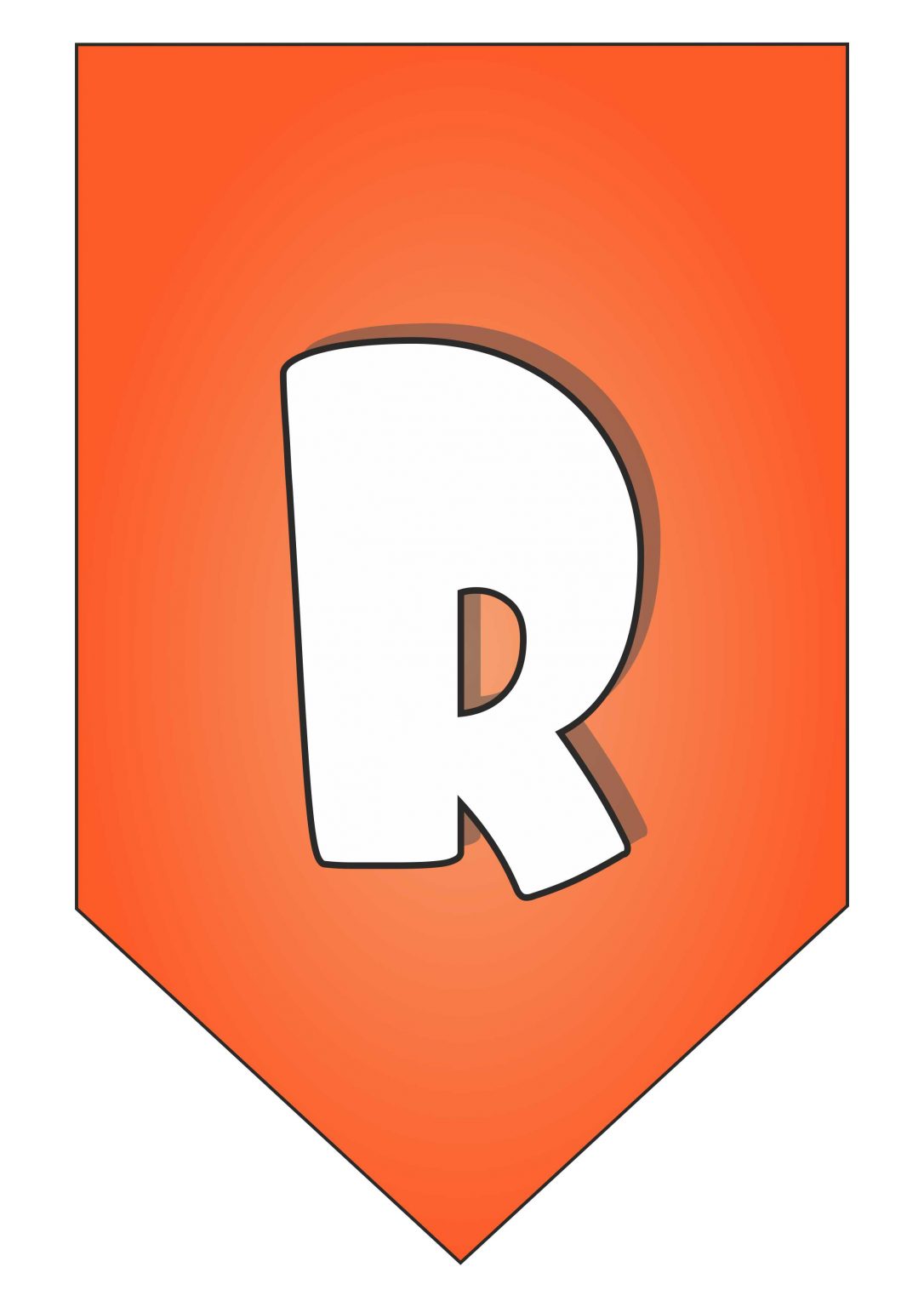 Free Printable Happy Birthday Banner – Letter R – Free Printables