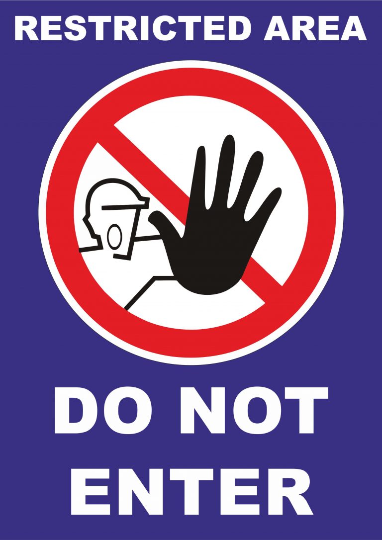 Restricted Area Do Not Enter Sign With Blue Background Free Printables Restricted Area Do Not Enter Sign With Blue Background Free Printables