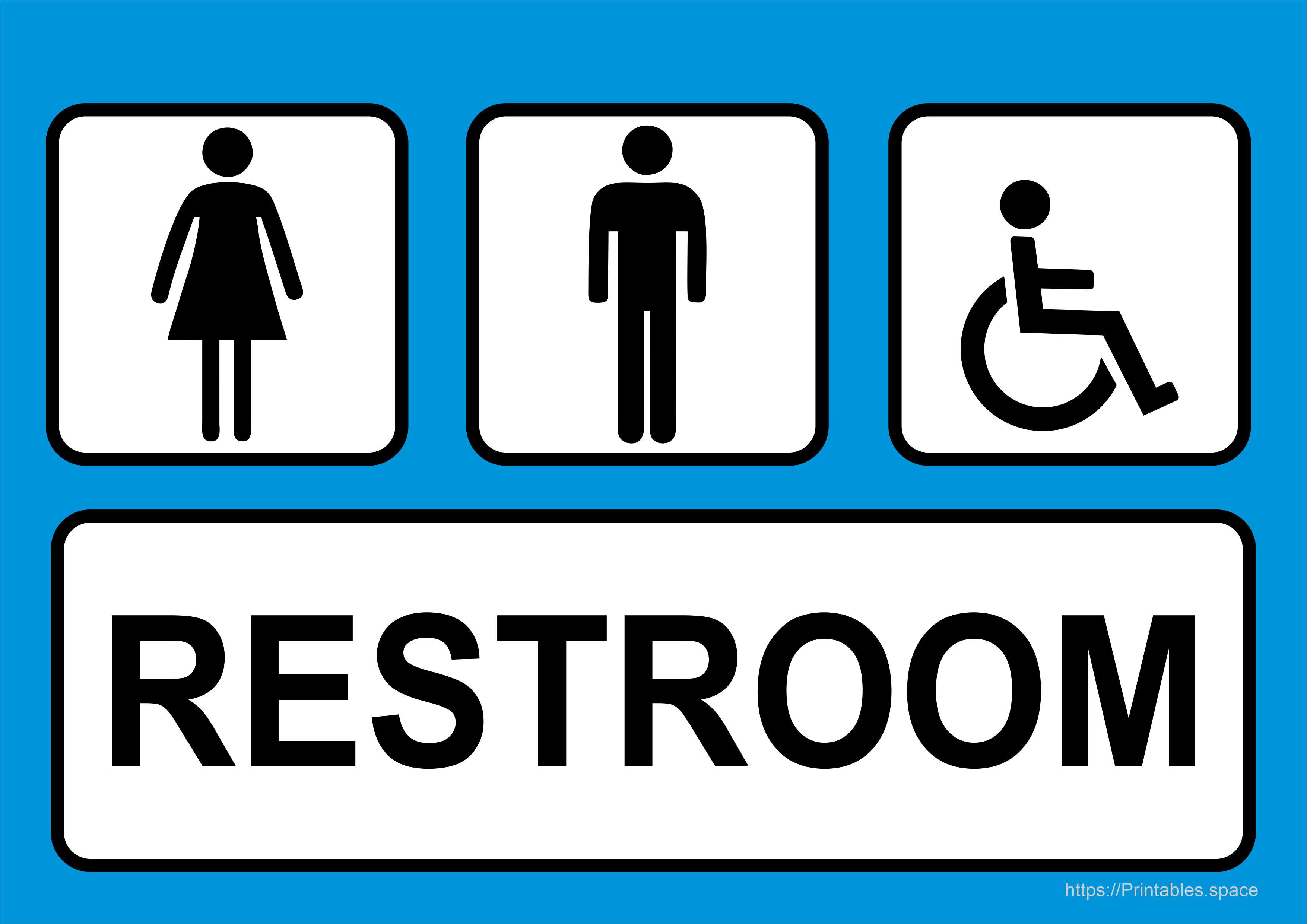 Restroom Printable Signs Restroom Printable Signs