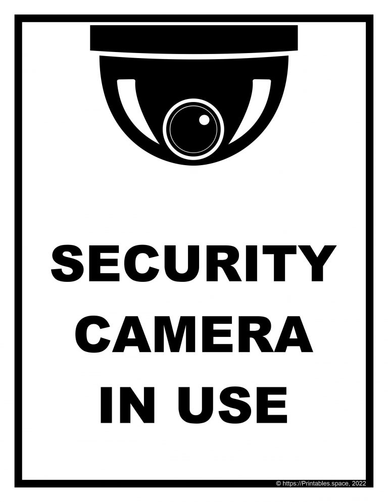 Video Surveillance Sign – Free Printables
